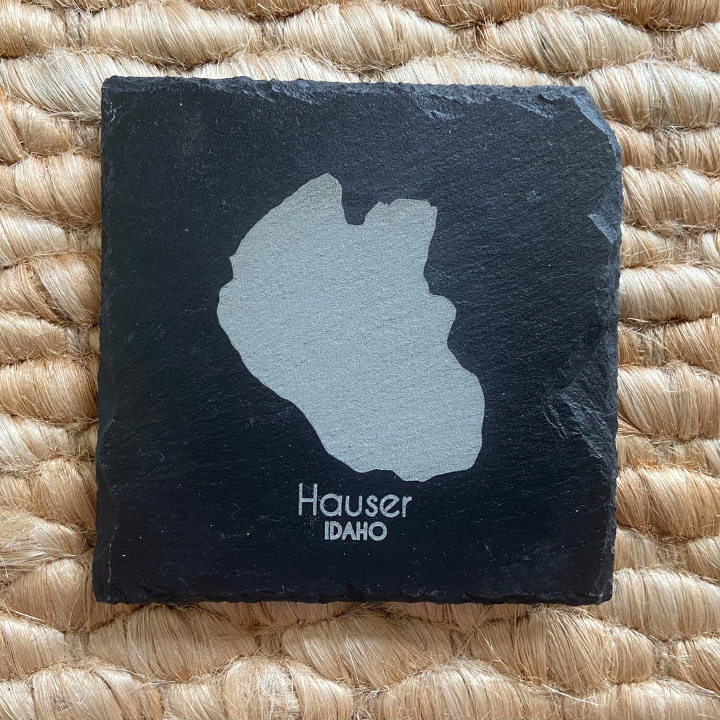 Hauser, Idaho Slate Coaster – North Idaho Made