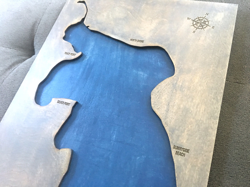 Bead Lake, Washington - Custom Engraved 3-D Wood Map Wall Hanging ...