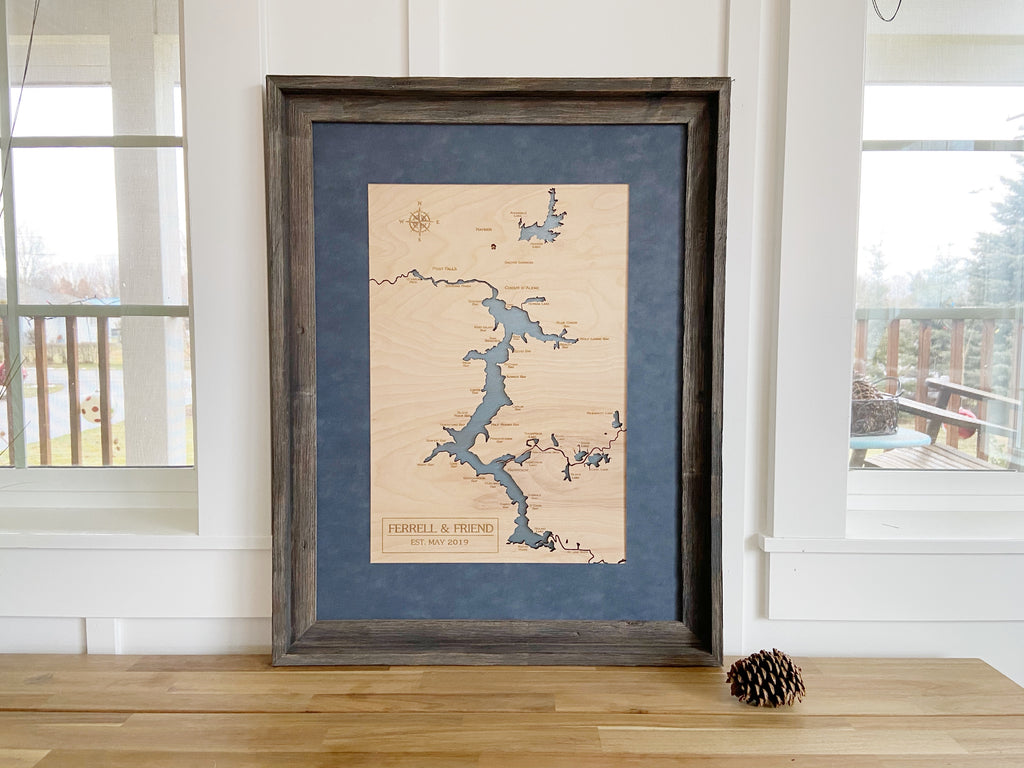 CDA Area Wood Lake Map - Coeur d'Alene, Hayden and Fernan with Chain L ...